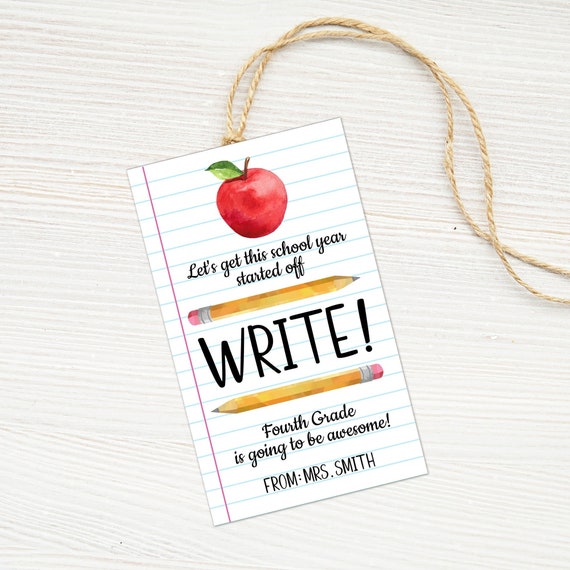 Pencil Gift Tag- Back to School - Teacher Gift Tag for Students - Start ...
