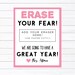 Eraser Student Gift Tag Printable Teacher Gift to Students Erase Your ...