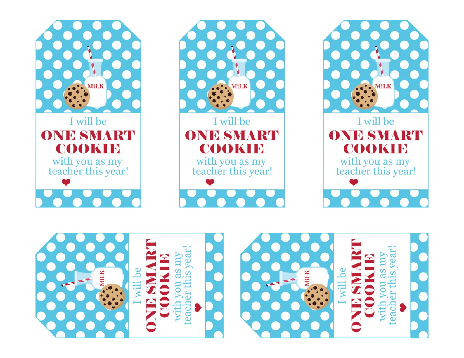 Printable One Smart Cookie Tag for Beginning of the Year - Etsy