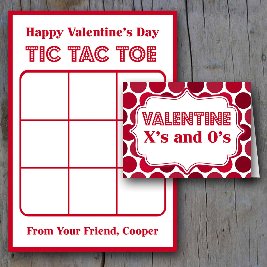 Tic Tac Toe Valentine Card Printable and Editable M&M Tic - Etsy