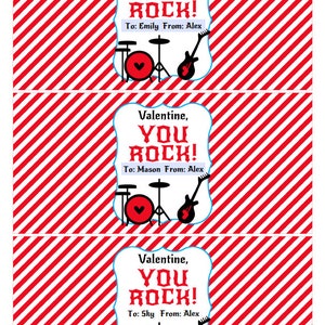 Printable and Editable You Rock Kids Valentines - Pop Rocks Kids ...