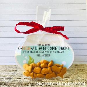 Goldfish Gift for Students From Teacher - Editable - O Fish Al Welcome ...