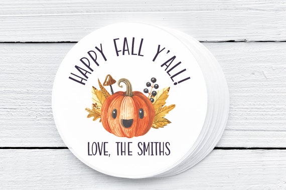 Happy Fall Y'all Favor Tags - Printable Halloween Tags - Edit and Print ...
