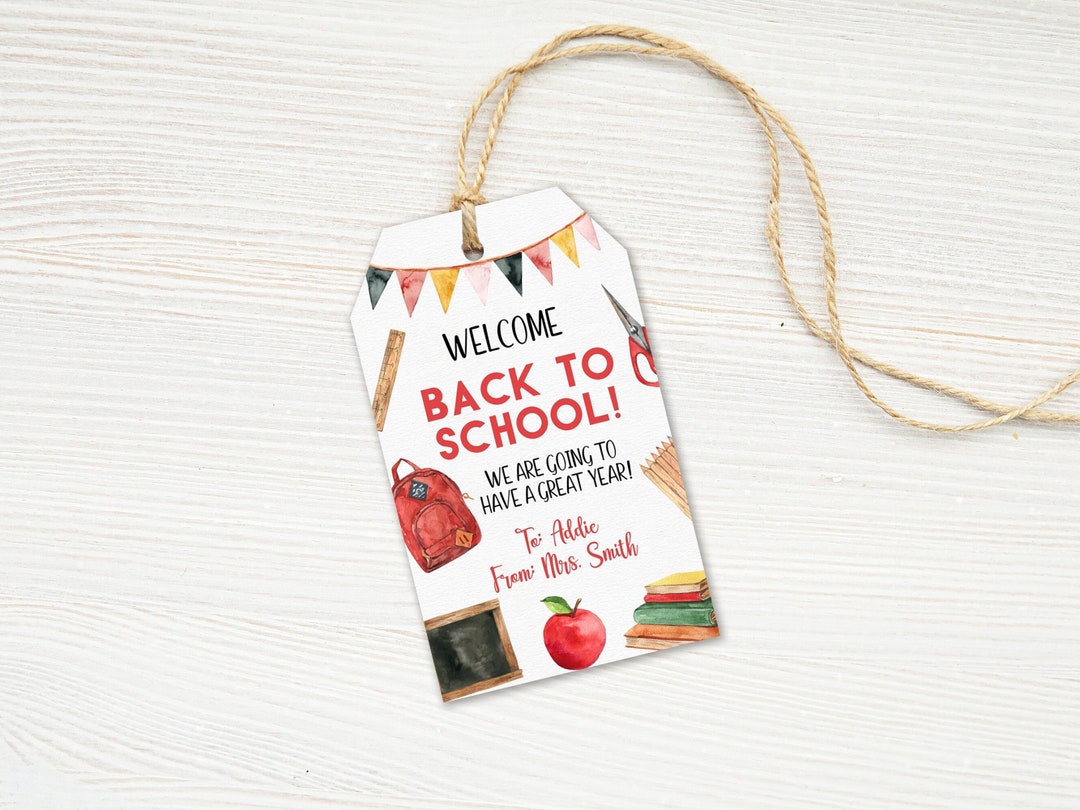 Welcome Back to School Tag- Teacher Gift to Students -student Gift ...