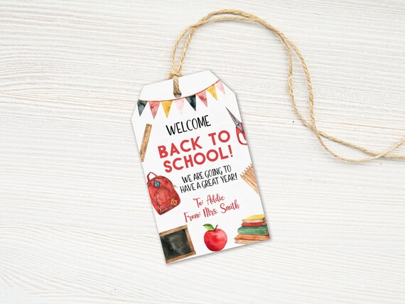 Welcome Back to School Tag- Teacher gift to Students -Student Gift ...
