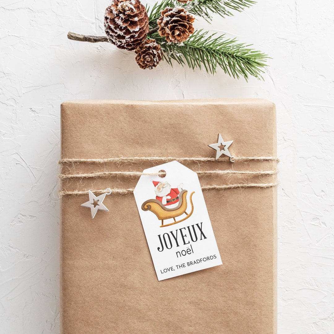 Joyeux Noel Merry Christmas Gift Tags // Editable // Printable ...