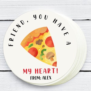 Printable Valentine Card for Kids Pizza Valentine's Day Card Template ...