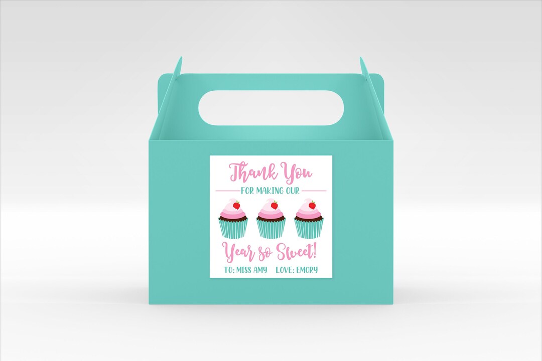Teacher Appreciation Card Cupcake Teacher Appreciation Tag Teacher ...