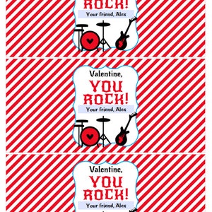 Printable and Editable You Rock Kids Valentines Pop Rocks Kids ...