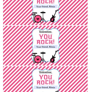 Pop Rocks Valentine Kids Valentines You Rock Valentine Girls Valentines ...