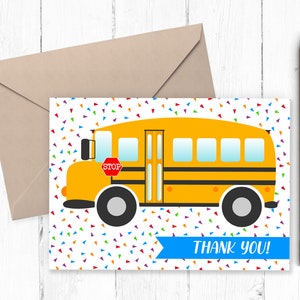 Bus Driver Thank You Card for End of the Year Printable Thank You Card ...