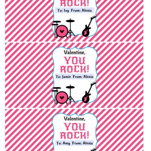 Pop Rocks Valentine Kids Valentines You Rock Valentine Girls Valentines ...