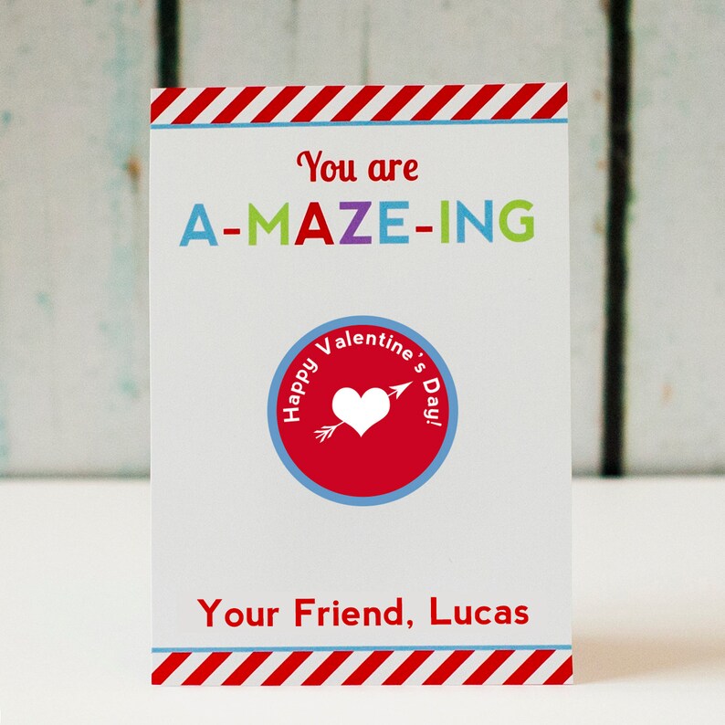 Maze Valentine Kids Valentines Classroom Valentines - Etsy