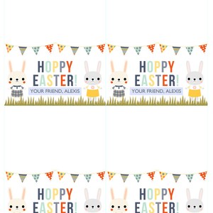 Hoppy Easter Treat Bag Topper - Kids Easter Party Favors - Easter Bunny ...