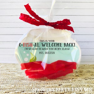 Gift for Students From Teacher - Editable - O Fish Al Welcome Back ...