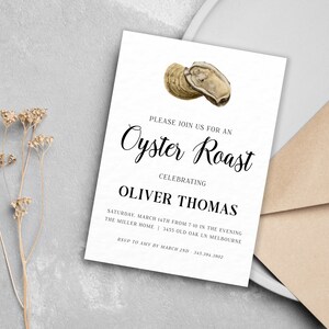 Printable Oyster Roast Party Invitation, Oyster Roast Birthday ...