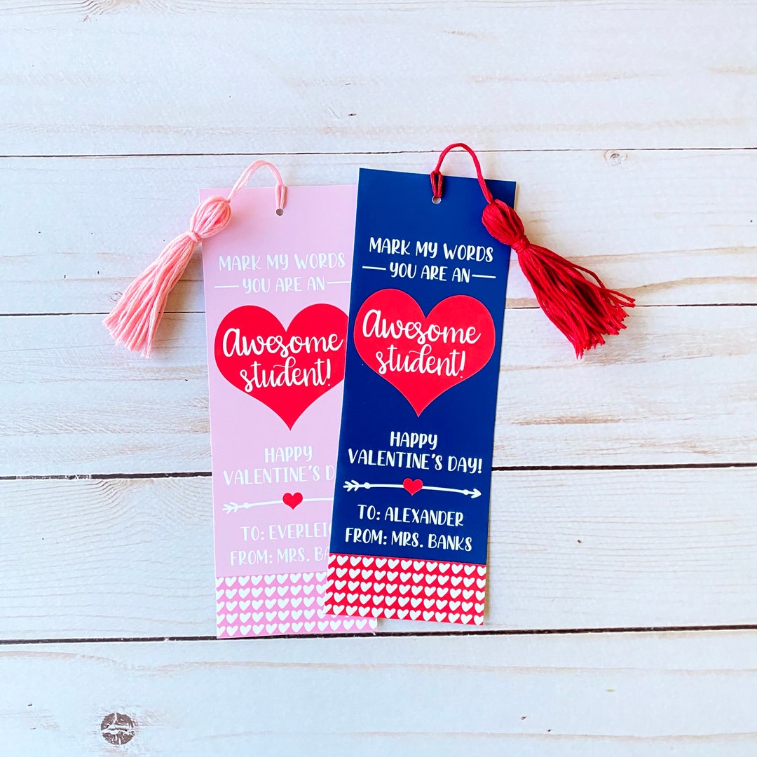 Bookmark Valentine From Teacher Printable and Editable Valentines From ...