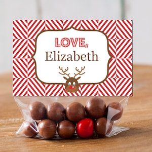 Printable Reindeer Noses Treat Bag Topper: Custom Treat Bag // Editable ...