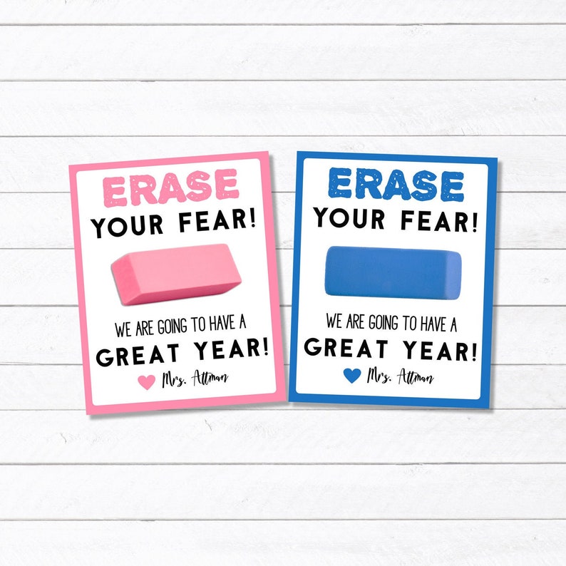 Eraser Student Gift Tag Printable Teacher Gift to Students - Etsy