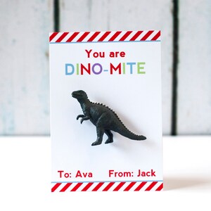 Dinosaur Kids Valentine Dino-mite Valentine Printable and Editable ...