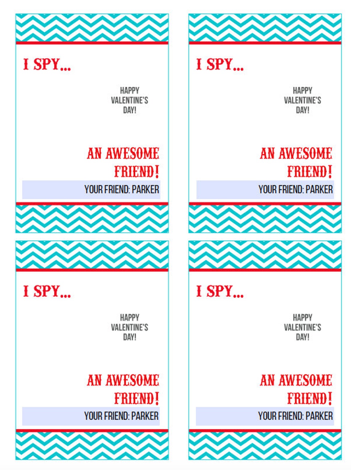 Magnifying Glass Valentine I Spy Kids Valentine Non-candy - Etsy