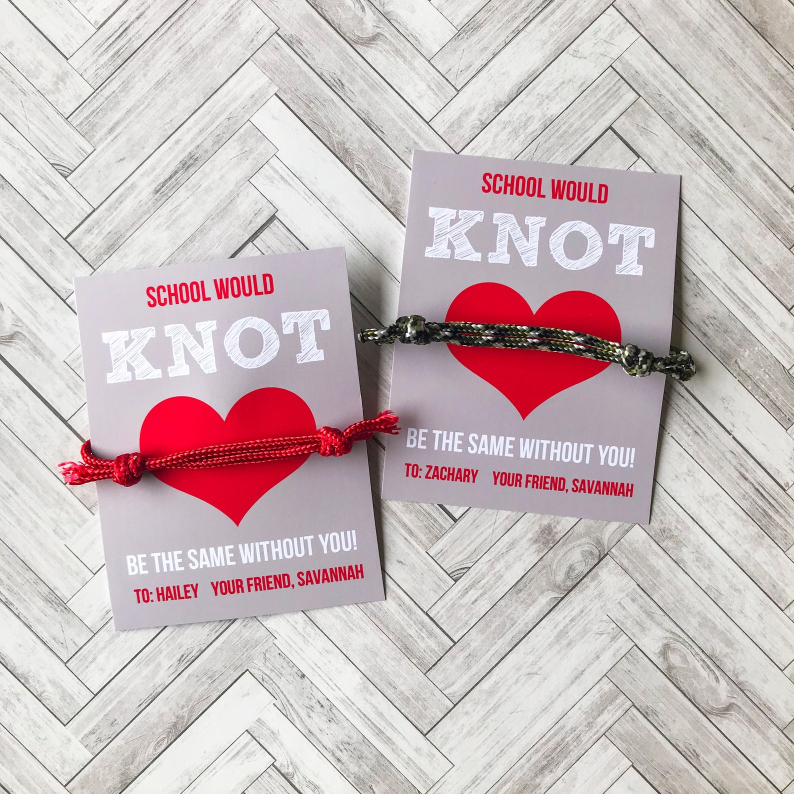 Friendship Bracelet Valentines Kids Valentines Printable - Etsy