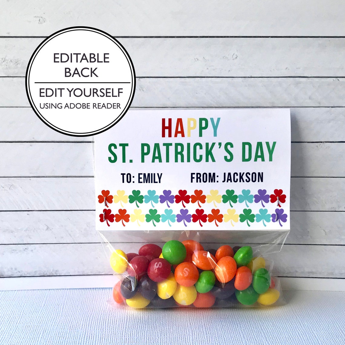 Rainbow Seeds Treat Bag Topper St. Patrick's Day - Etsy