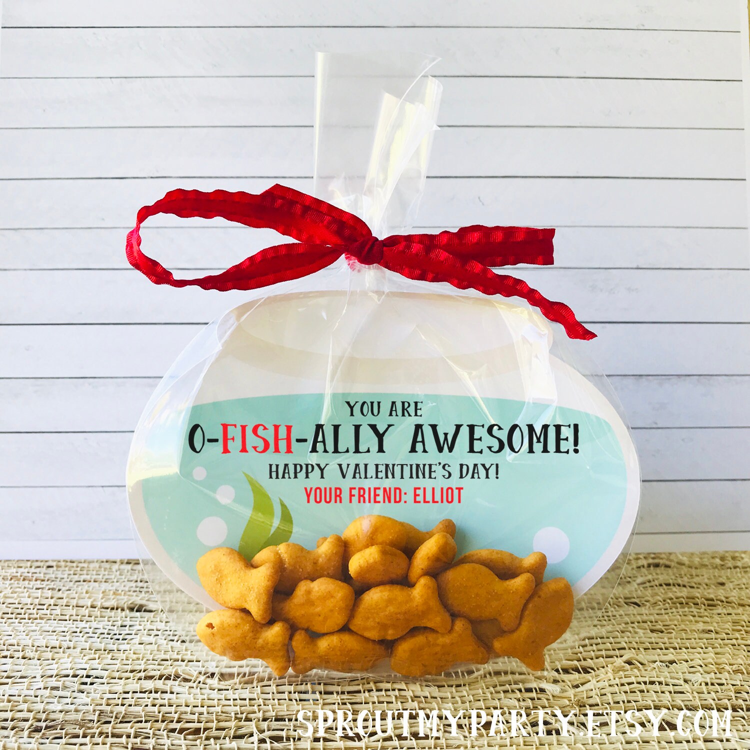 Goldfish Valentine//custom//instant Download//editable//o-fish-ally ...