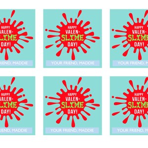 Slime Valentines - Kids Valentines - Printable and Editable - Happy ...