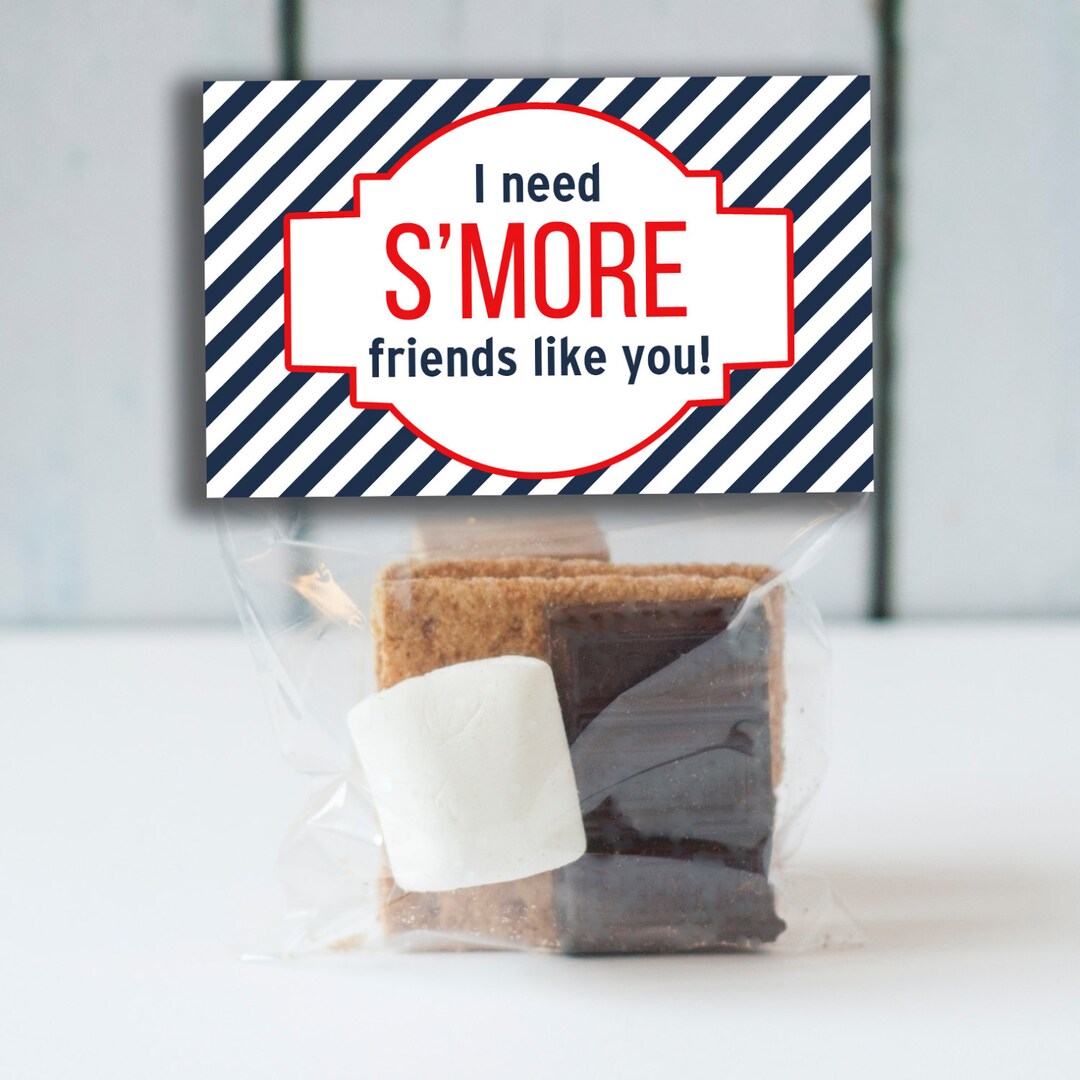 S'mores Valentine Treat Bag Topper Kids Valentines Boy's Valentines I ...
