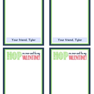 Frog Valentine Card Kids Valentines Personalized Class Valentines Hop ...