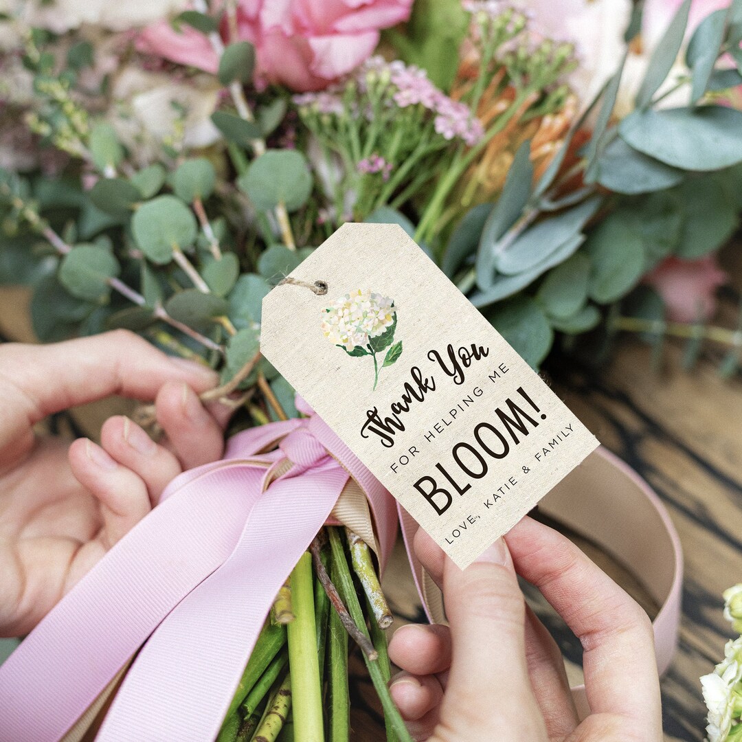 Teacher Appreciation Tag - Bloom Teacher Tag - Teacher Flowers Tag ...
