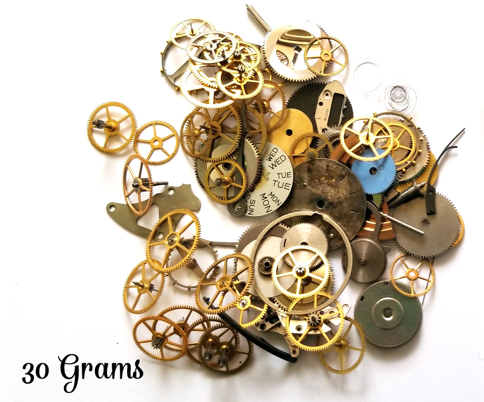 Steampunk Pocket Watch Parts Assortment - Sample Lot Watch Gears ...