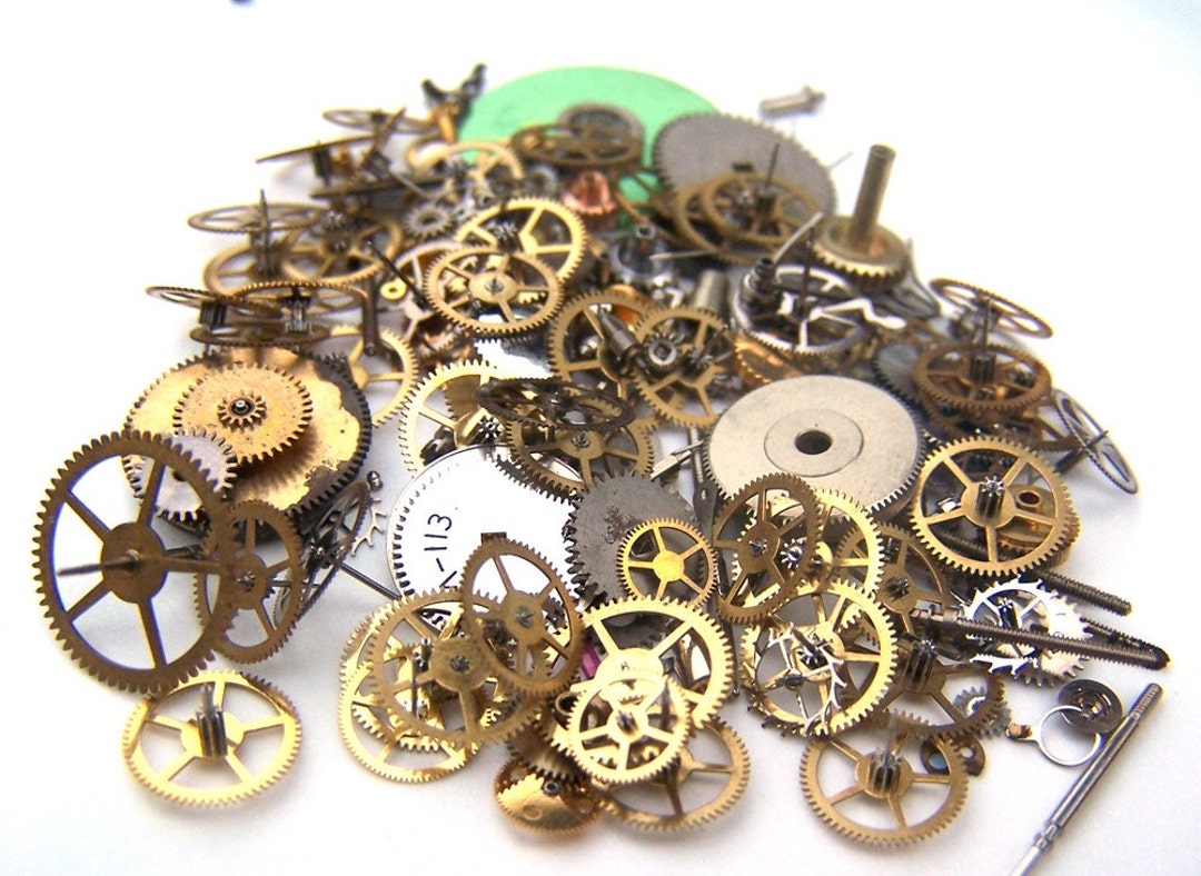 Steampunk Watch Pieces and Parts - 150 Plus Pieces of VINTAGE Gears ...