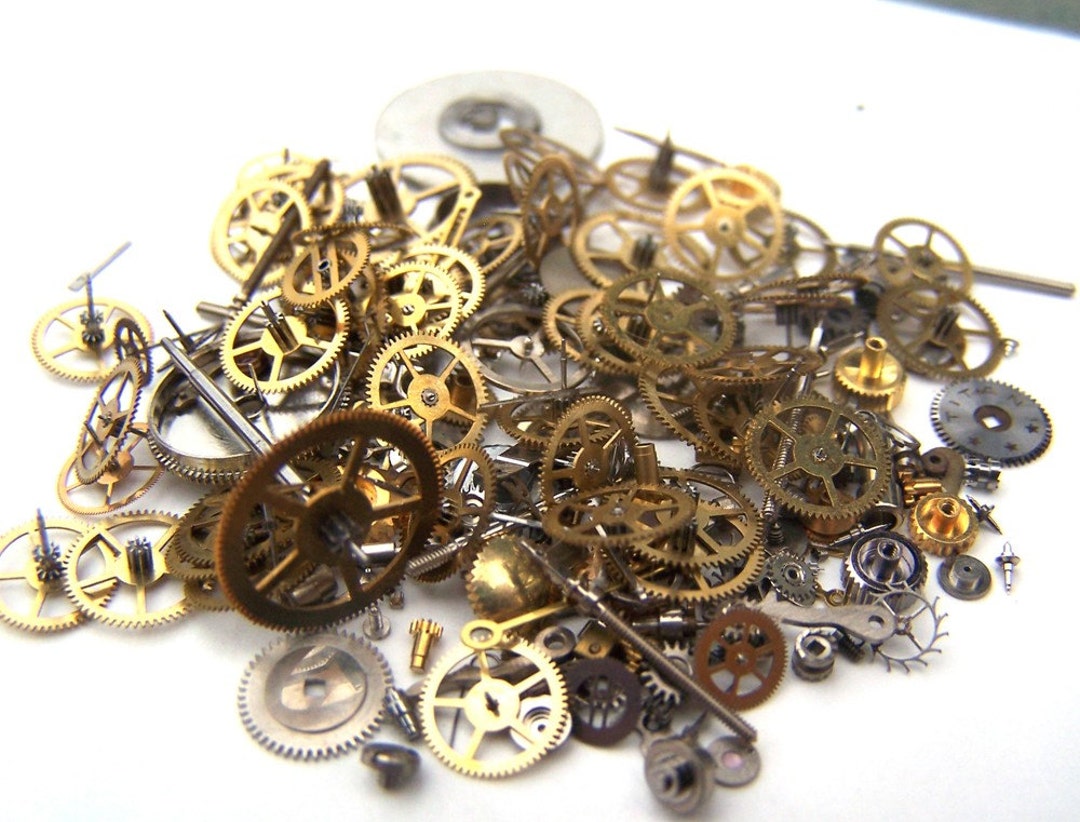 Steampunk Watch Pieces and Parts - 150 Plus Pieces of VINTAGE Gears ...