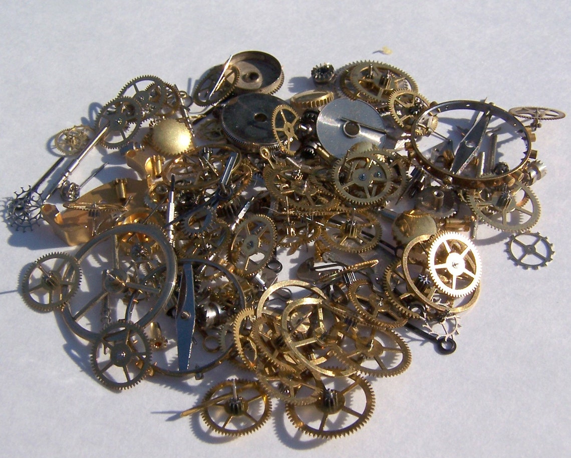 Steampunk Watch Parts, Steampunk Watch Gears - 150 Pieces of Vintage ...