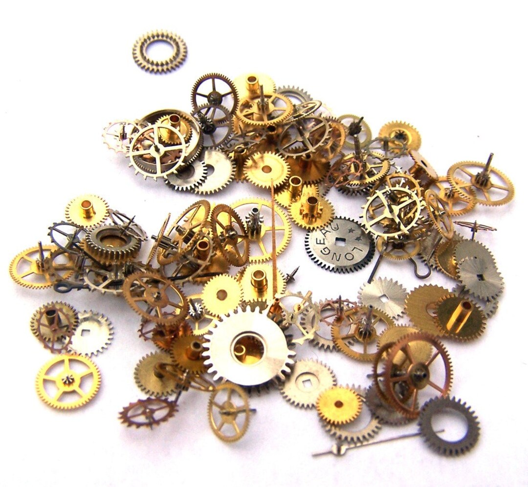 Steampunk Watch Parts - 100 Small Vintage Mixed Watch Gears - Etsy