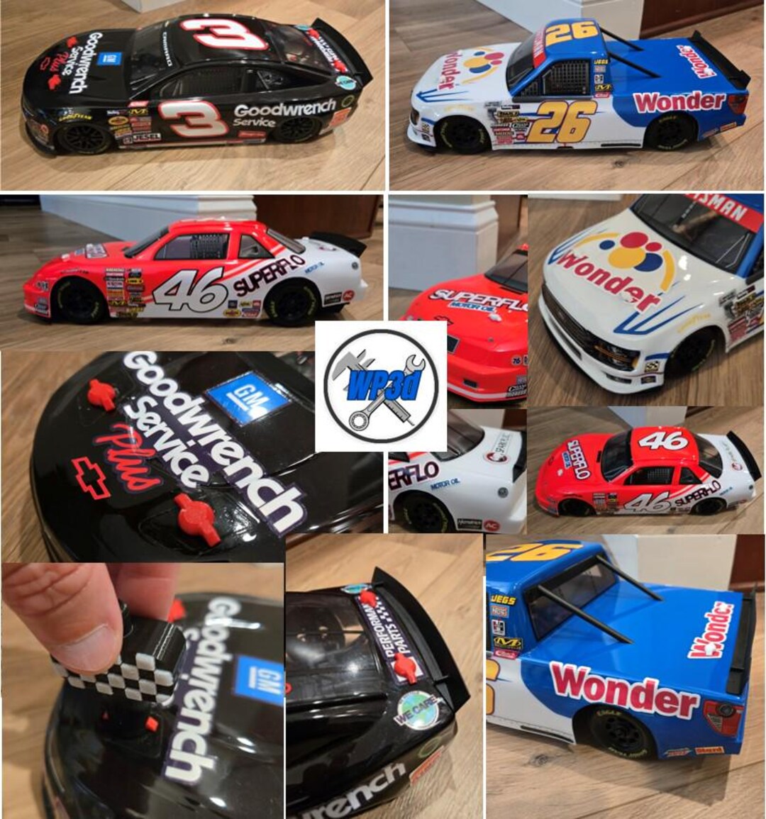 Wp3d Losi 1/12 NASCAR Clipless Body Retention System (pro-line Body ...