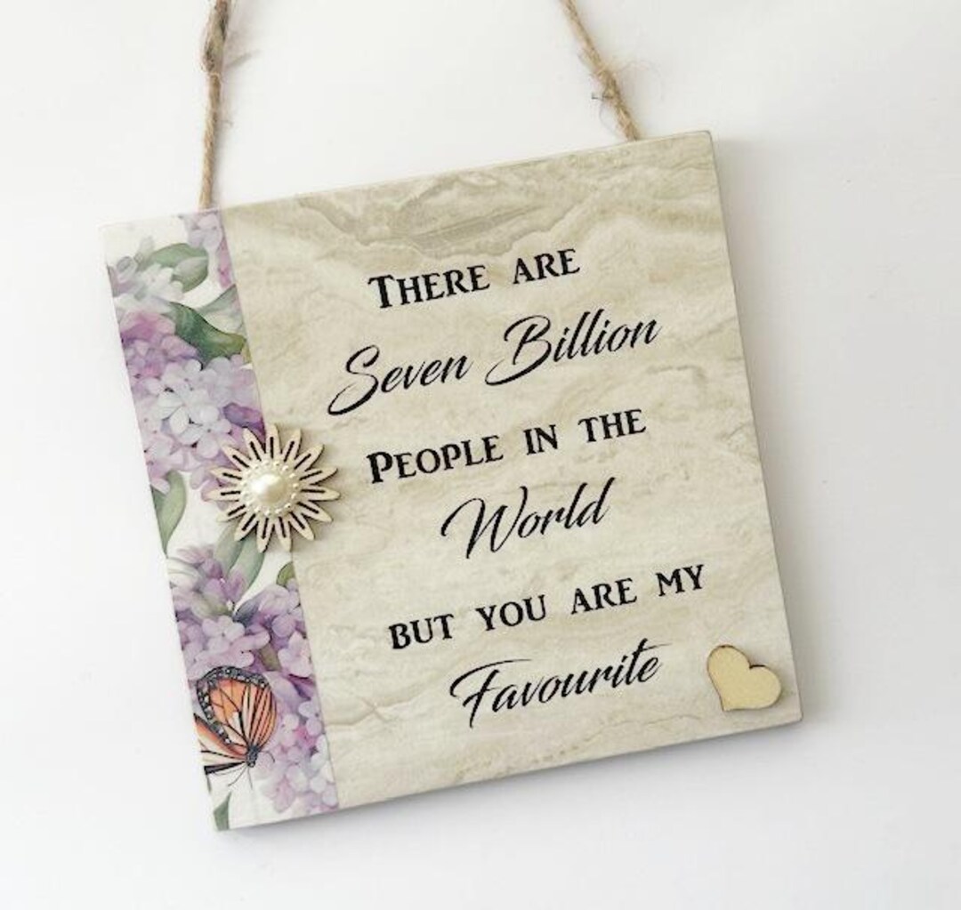 There Are Seven Billion People -vintage Look White Marble Wood Sign ...