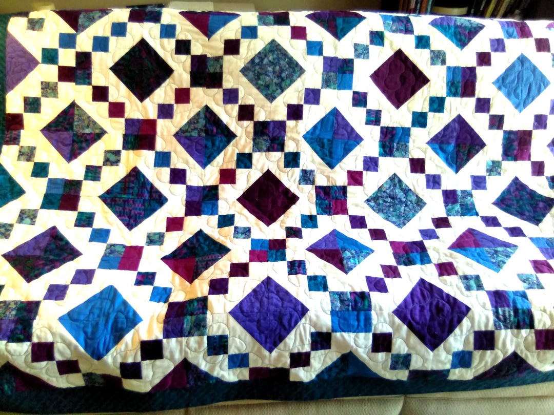 Jewel Tones - Extra Large Throw Quilt - Etsy