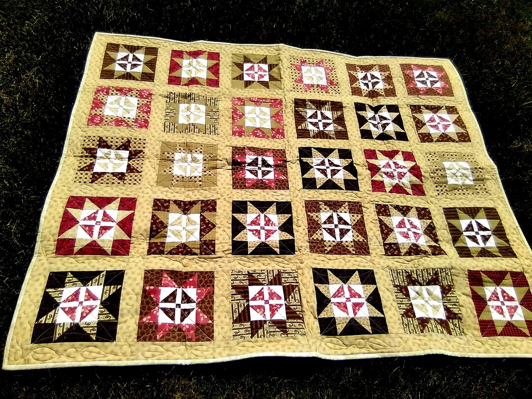 Tan Stars Throw - Etsy
