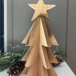 Wooden Christmas Tree | Handmade Rustic Holiday Tabletop Decorations - Etsy