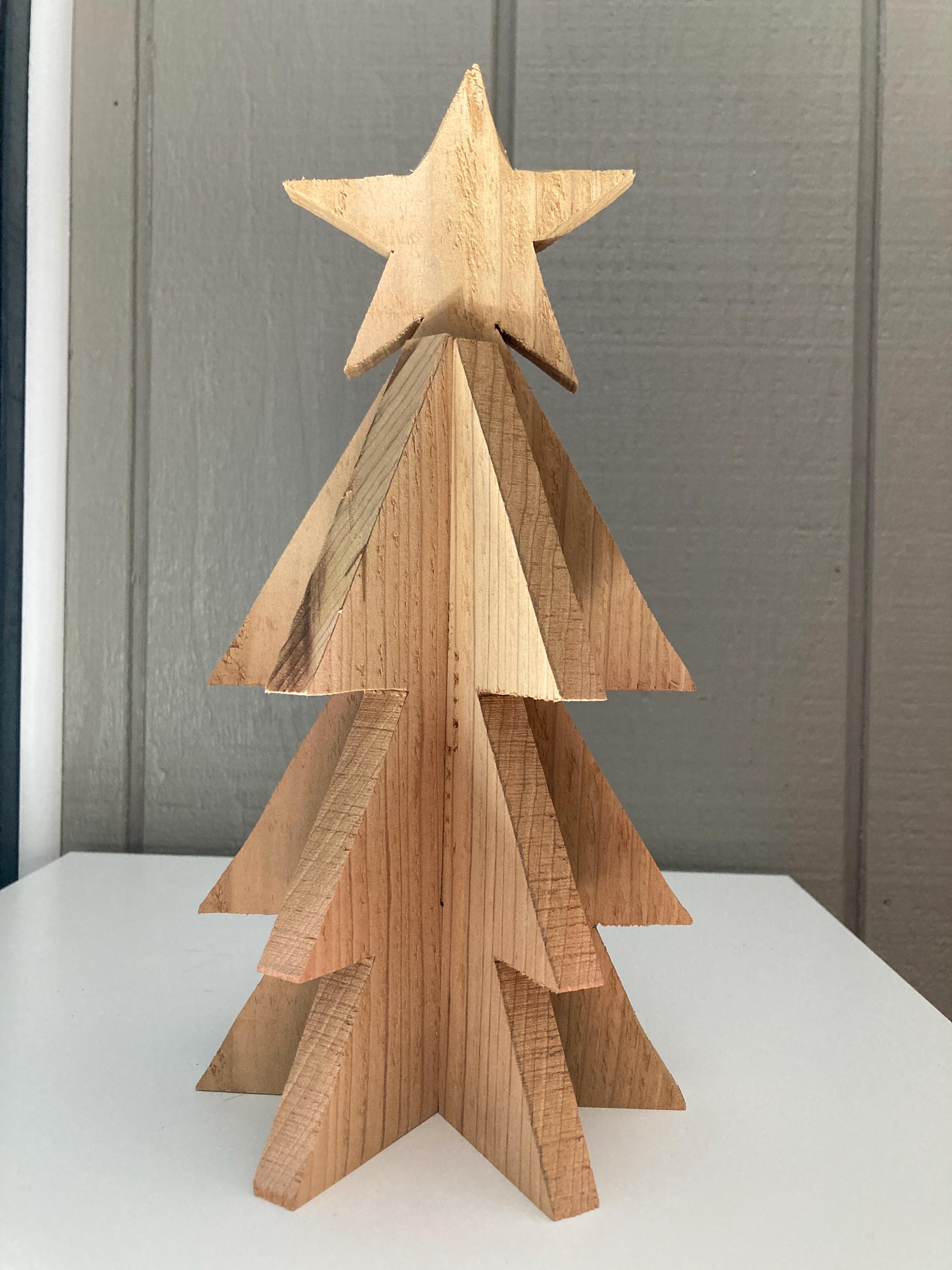 Wooden Christmas Tree | Handmade Rustic Holiday Tabletop Decorations - Etsy