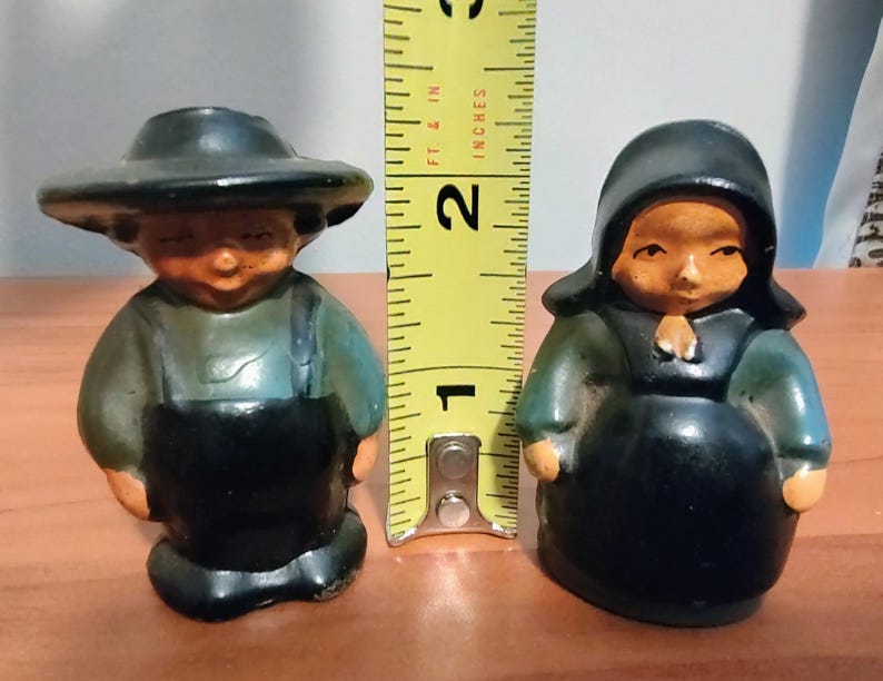 Vintage Cast Iron Amish Salt and Pepper Shakers - Etsy