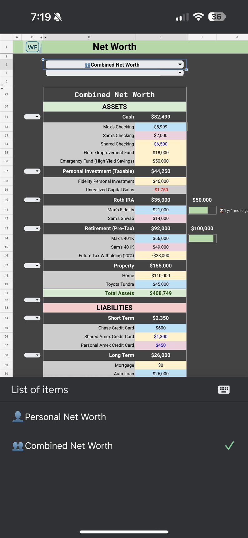 Wealth Management Google Sheets Bundle: Net Worth, Budget, Cash Flow ...