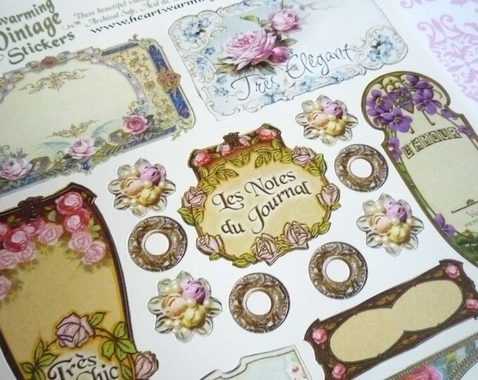 French Sayings Labels Vintage Stickers Ephemera Shabby Chic - Etsy