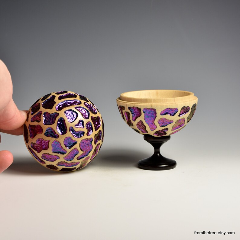 Hornbeam Wooden Sphere Box Wood Turning Gifts for Dad - Etsy