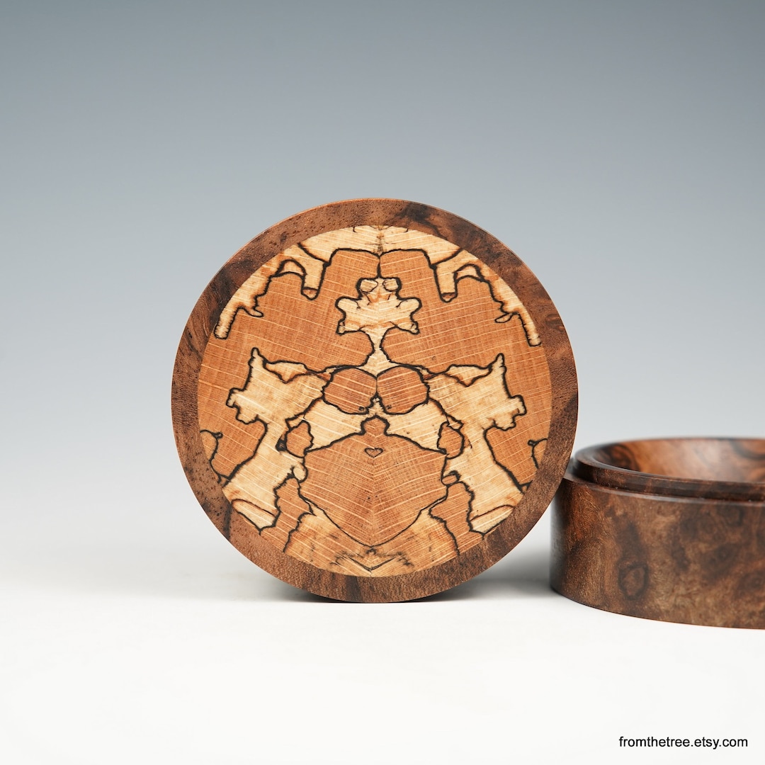 Turkish Walnut & Spalted Beech Wooden Box, Wood Turning, Gifts for Mum ...