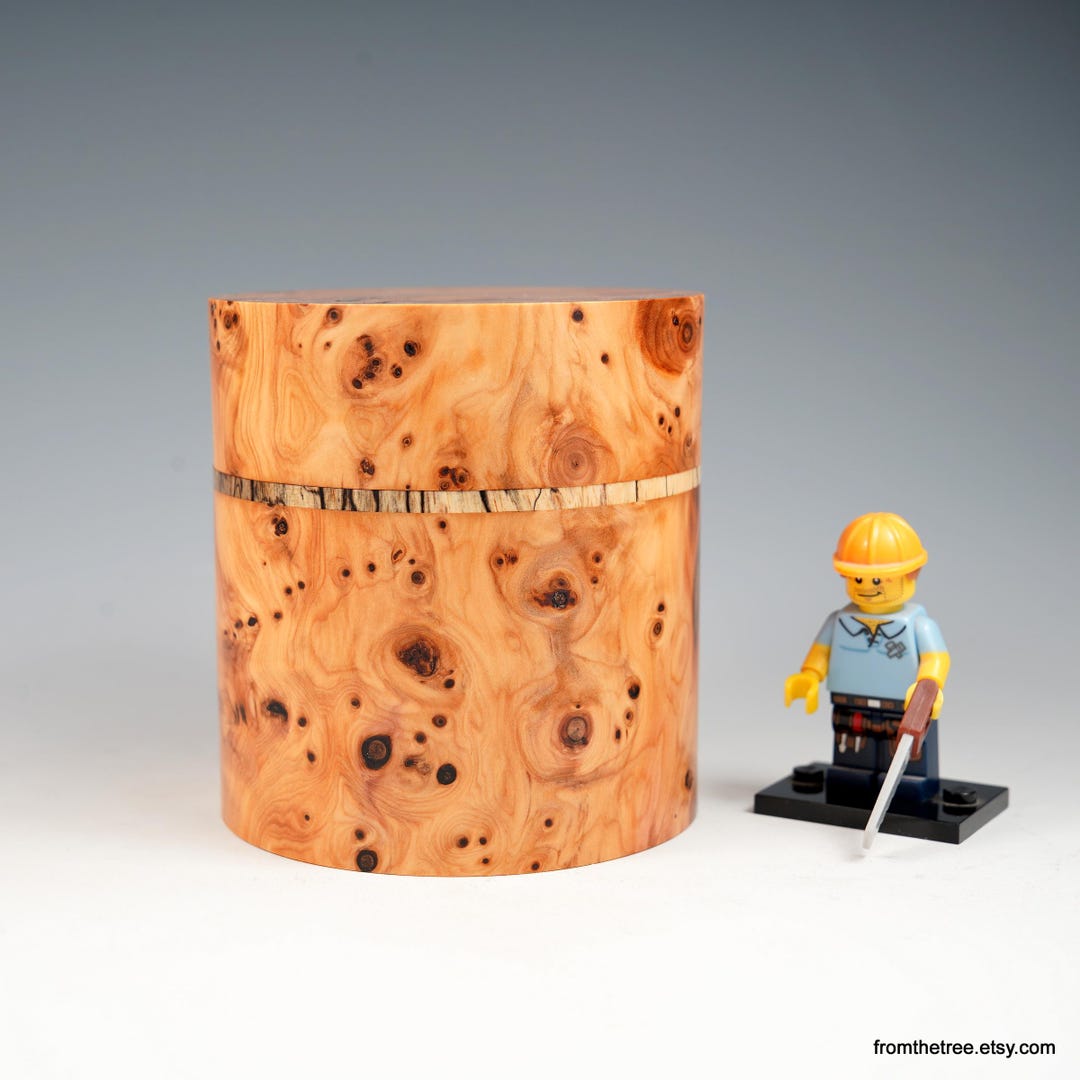 Burr Yew & Spalted Tamarind Wooden Box, Wood Turning, Gifts for Dad ...