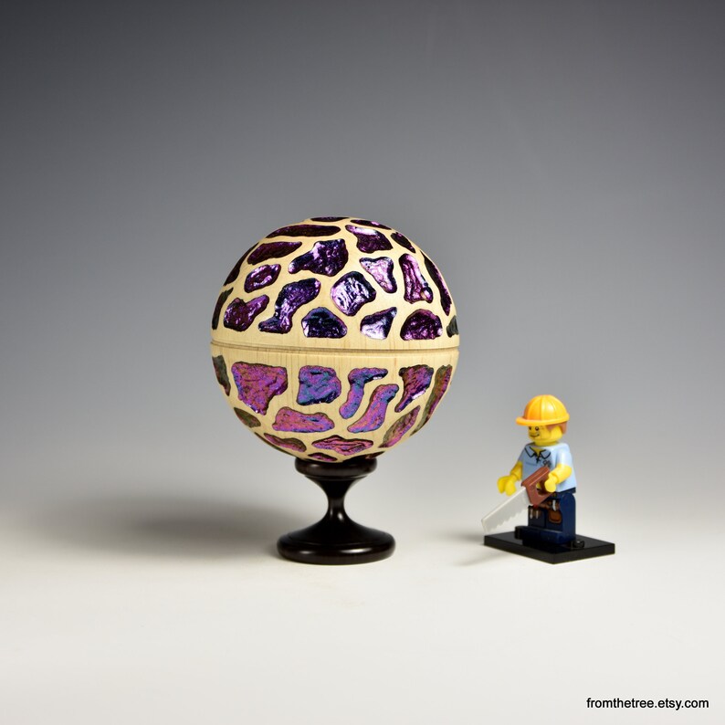 Hornbeam Wooden Sphere Box Wood Turning Gifts for Dad - Etsy